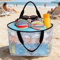 Blue Ocean Waves Mesh Beach Bag for Women Men, Large Beach Tote ...