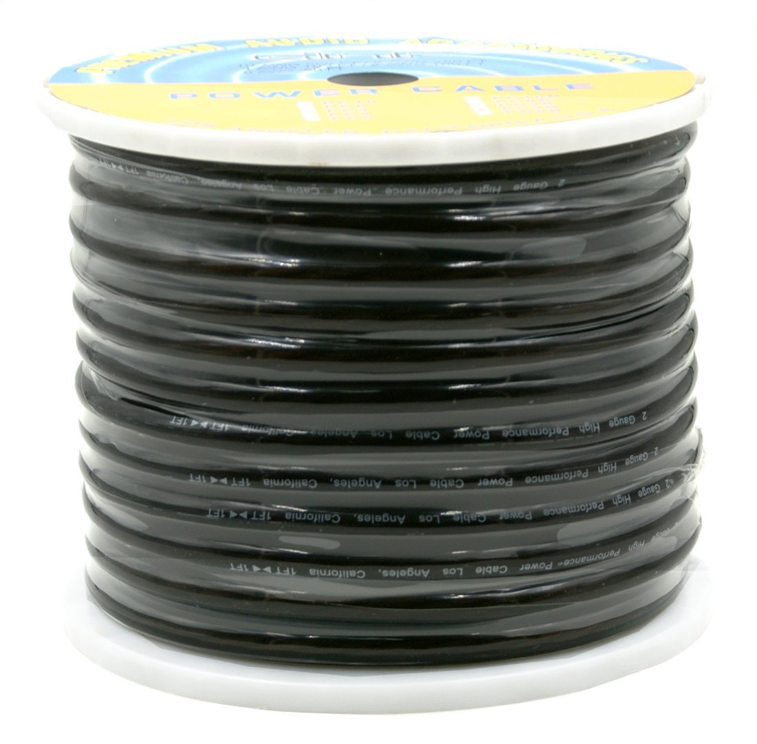 International Standard 2 Gauge 20 Feet Black See Through AMP Power ...
