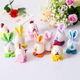 Naler 10 Pieces Plastic Printed Bright Chicks and Bunnys Easter Eggs ...