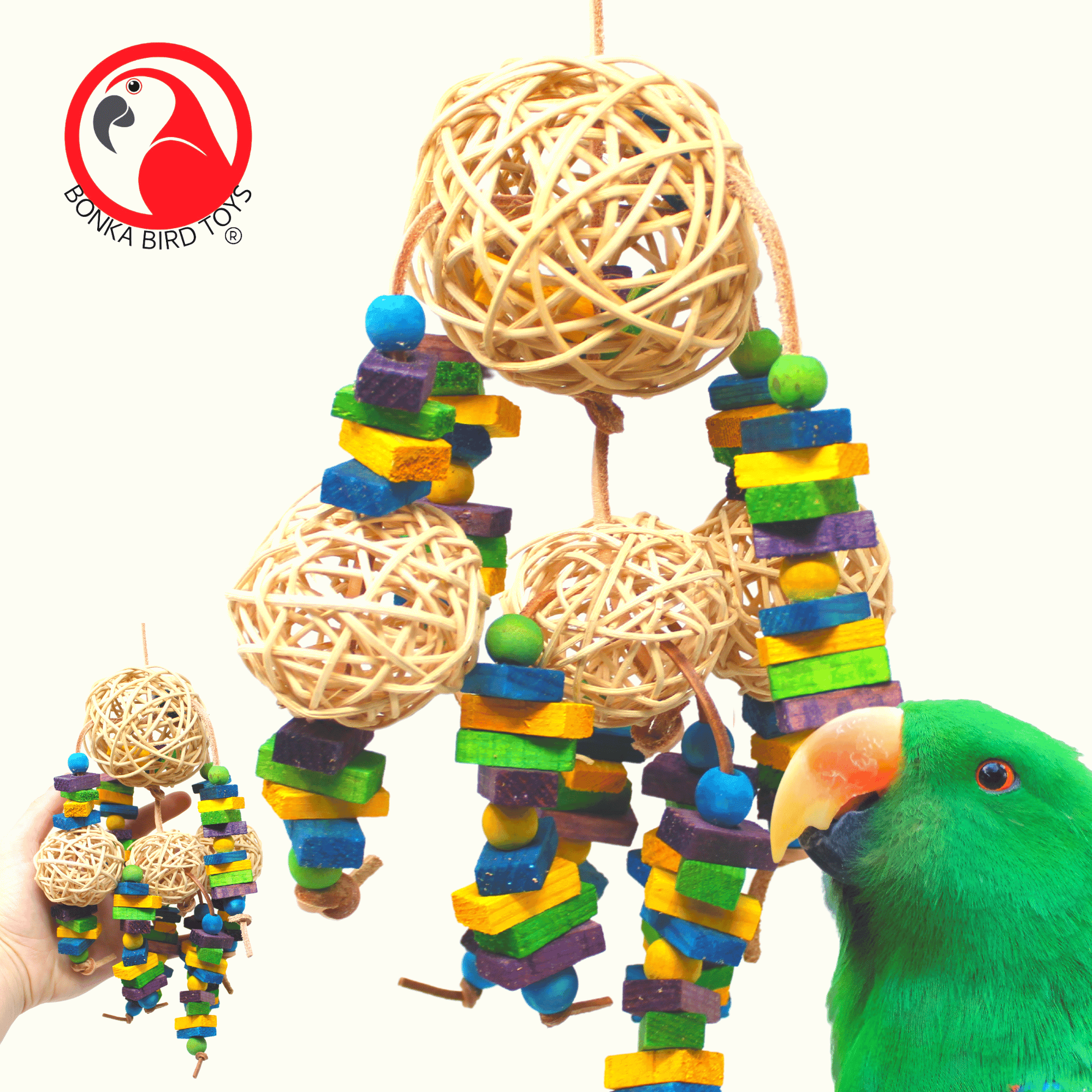 Bonka Bird Toys 2415 Chewy Vineyard Natural Chewy Medium Bird Toy ...