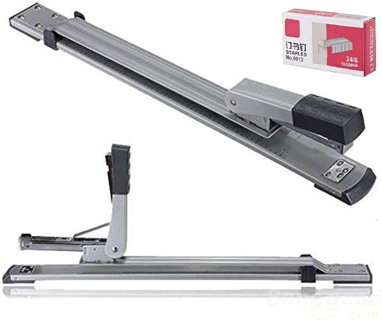 Heavy Duty Stapler, Long arm Desk Stapler come with 1000 Staples , A3 ...