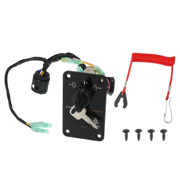 12V Boat Outboard Key Switch Marine Single Engine Ignition Switch Panel ...