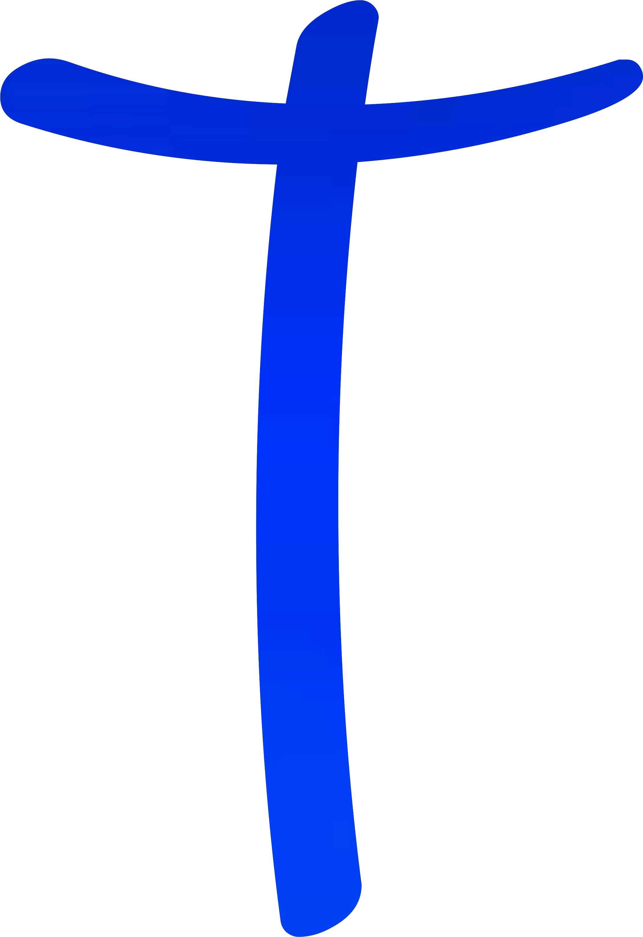 Acrylic Letter T Script, 3'' Tall Transparent Dark Blue Alphabet Craft ...