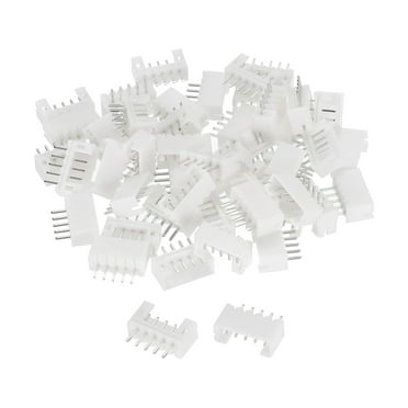 2.54mm Connector 2 Pin Male Straight Pin Header White Socket for Wire ...