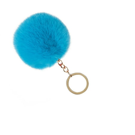 Justharion Fuzzy Ball Supple Comfortable Lovely Key Rings Adorable ...