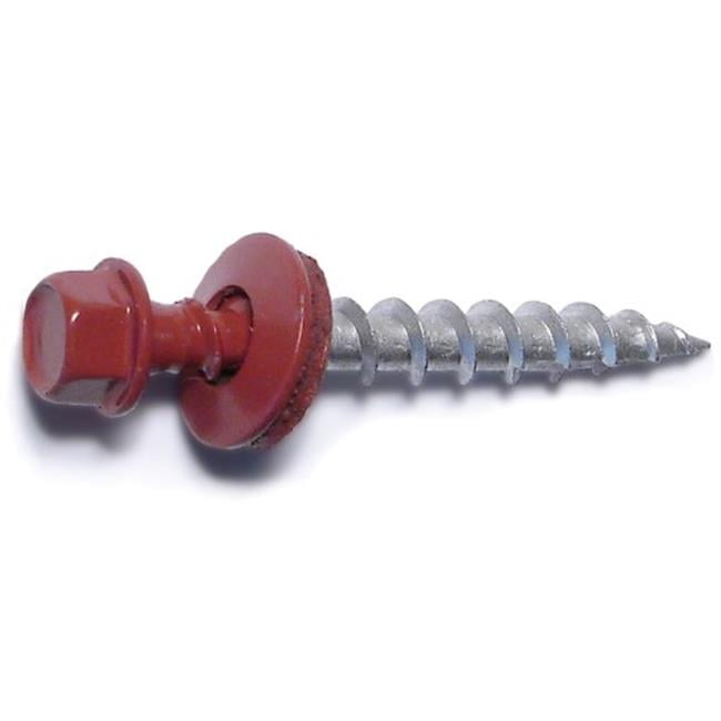 Midwest Fastener MF51655 10 x 1.5 Red Pole Barn Screws - 86 Piece ...
