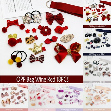 Volkmi Children's hair accessories 18-piece set of girls' headwear baby ...