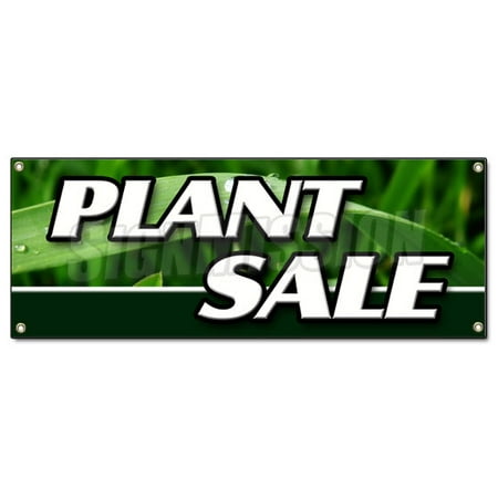 PLANT SALE BANNER SIGN flowers florist landscaping landscaper bushes ...