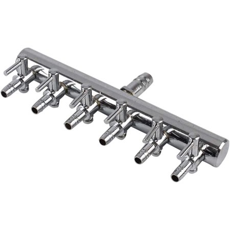 6 Ways 8 to 4MM Stainless Steel Aquarium Outlet Inline Air Pump Flow ...