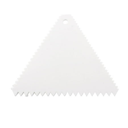 Plastic Triangle Shape Cake Decoration Tool Butter Scraper Cutter White ...