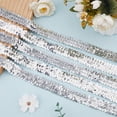 10.94 Yards 1 Inch Silver Sequin Trim Elastic Flat Sequins Stretch ...