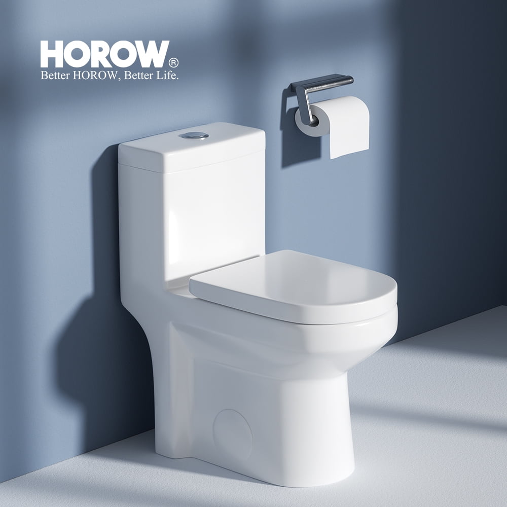 Small one Piece Toilet Short Compact Bathroom Tiny Mini Commode Water ...