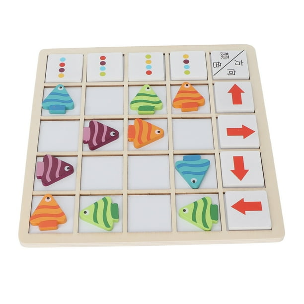 Wooden Sorting Toy, Safe Wood Color Perception Color Matching Game Grid ...