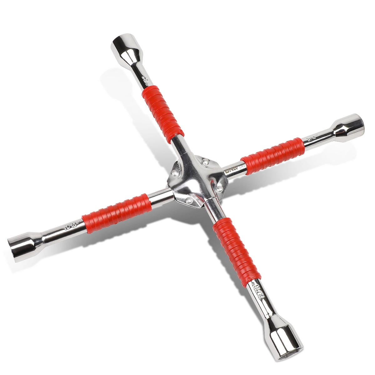 DNA Motoring TOOLS-00099 Durable Chrome Vanadium Steel 4-Way Lug Cross ...