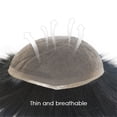 Full Lace Base Human Hair Men Toupee Natural Hairline Straight Hair ...