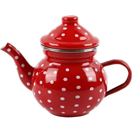 Fortunenine Enamel Coffee Pot Camping Coffee Percolator Teapot Coffee ...