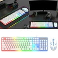 Colorful LED Corded Gaming Keyboard Mouse Combo Keyboard 104 Keys Mouse ...