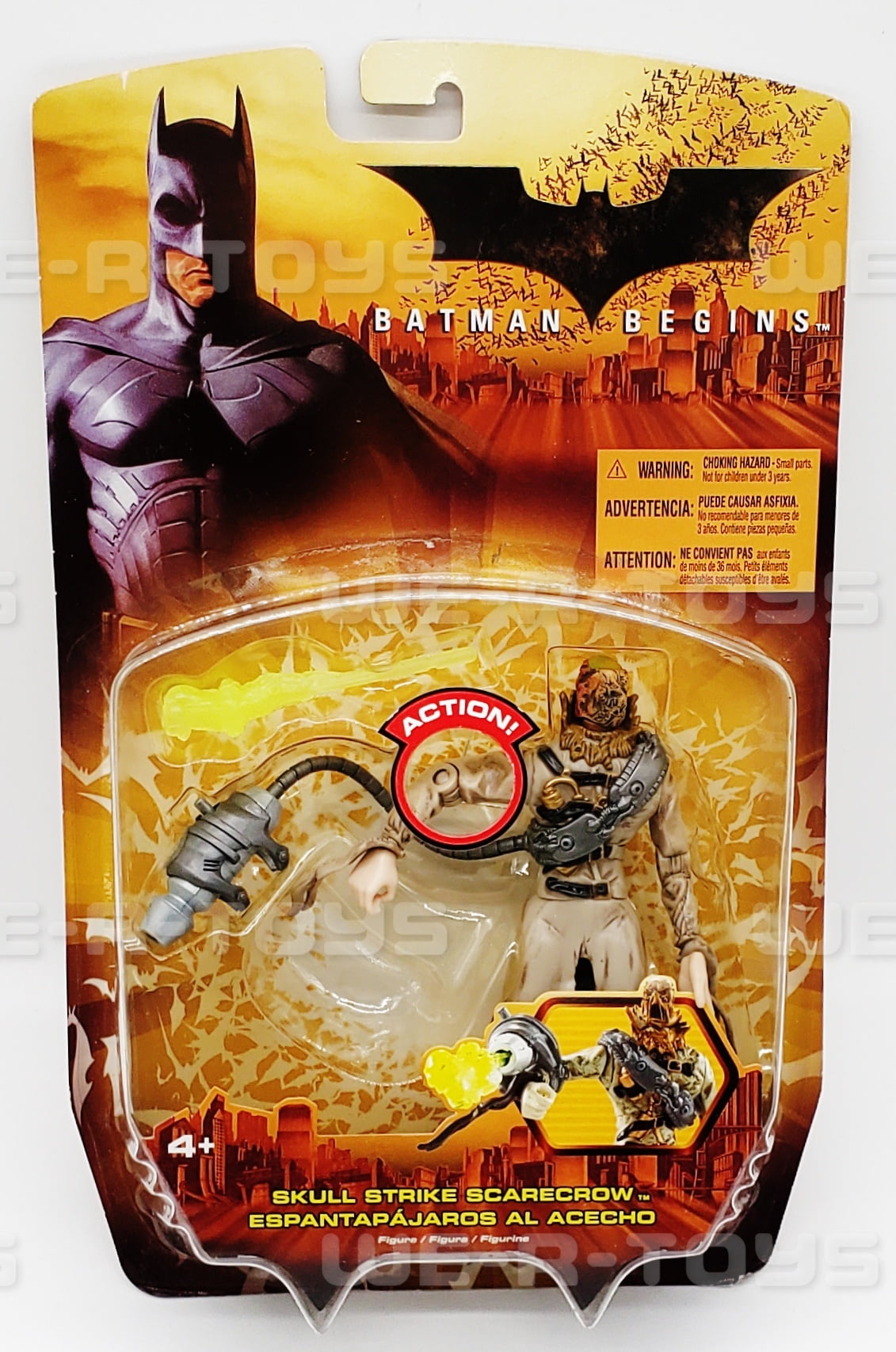 DC Batman Begins Skull Strike Scarecrow Action Figure Mattel 2005 # ...