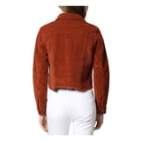 Hidden Womens Brown Frayed Corduroy Jacket, Casual Solid, Cotton Blend ...