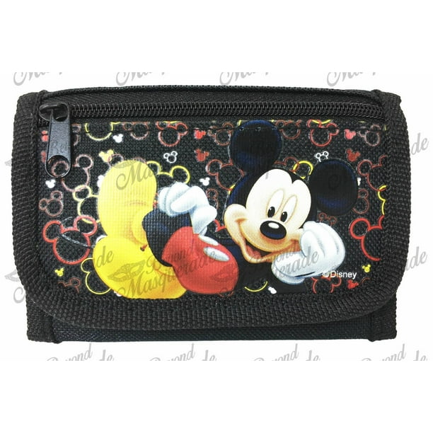Disney Mickey Mouse & Minnie Kids Tri-Fold Wallet Coin Purse - Walmart.com