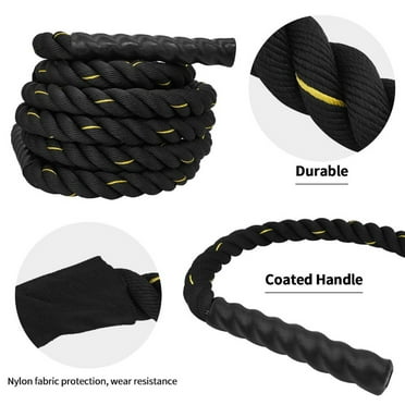 Battle Ropes 1.5 inch 30 ft - Polyester Workout Rope Heavy for Home ...