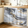 Abstract Marble Cabinet Curtains Gradient Black White Gold Texture Sink ...