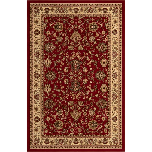 Rugs.com Yasmin Collection Rug – 6' x 9' Burgundy Medium Rug Perfect ...