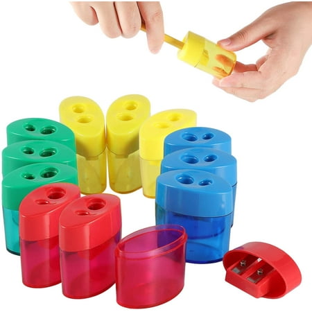 JOYWE 2 Hole Pencil Sharpener, Kids Pencil Sharpener, Handheld Pencil ...