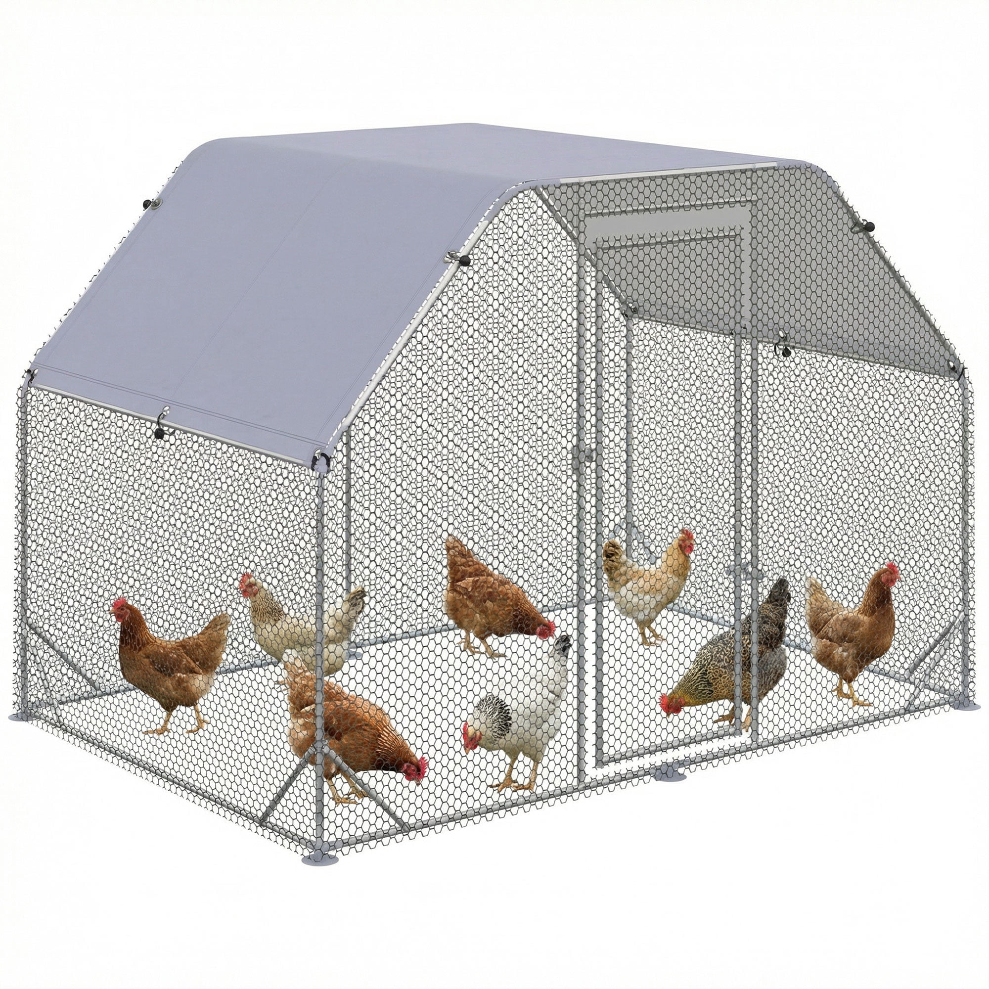 Click here for Pawhut Metal Chicken Coop For 4-6 Chickens  Walk I... prices