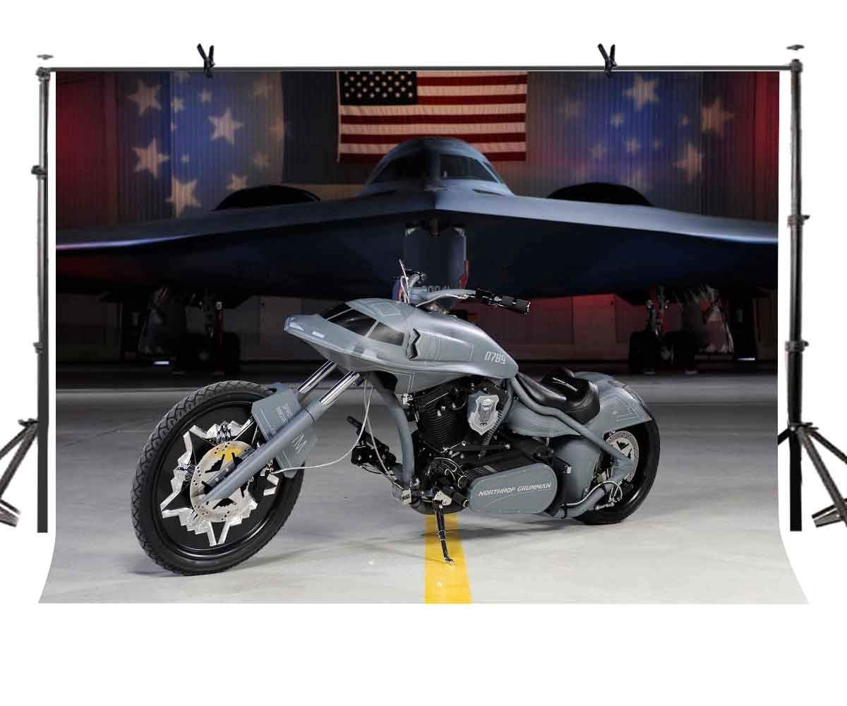 ABPHOTO Polyester 7x5ft Harley Moto Backdrop Cool Classic Harley ...