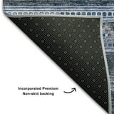 Addison Rugs Mayfield Washable Transitional Southwest Navy Runner Rug ...