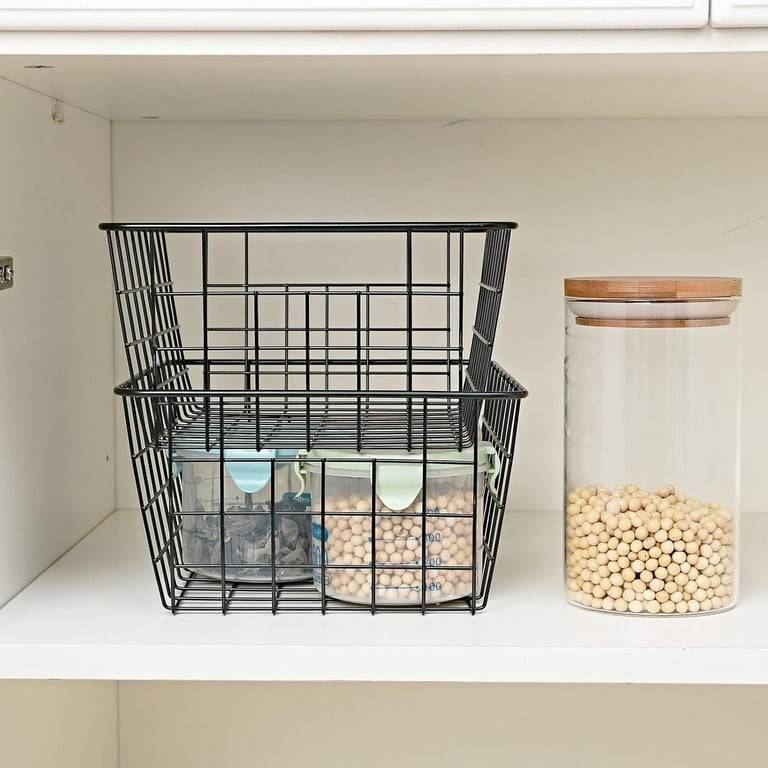 Bathroom Wire Storage Containers Dropship 4 Pack Pantry Baskets For
