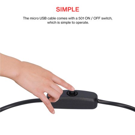 Micro USB Cable with 501 On / Off Switch Type-C Male to Micro USB ...