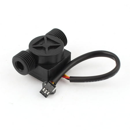Black Hall Effect Flow Meter 1-30L/M G1/2" Thread 3-24VDC | Walmart Canada