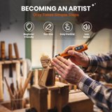 HARDELL 3.7V Cordless Rotary Tool Kit with 43 Accessories for Engraving ...