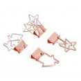 30Pcs Small Paper Clips Rose Gold Durable Metal Star and House Style ...