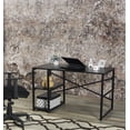 Furnish Home Store Sage Black Metal Frame 47" Wooden Top 2 Shelves ...