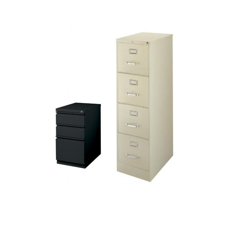 Set Of 2 Value Pack 4 And 3 Drawer Black Mobile Filing Cabinet Com