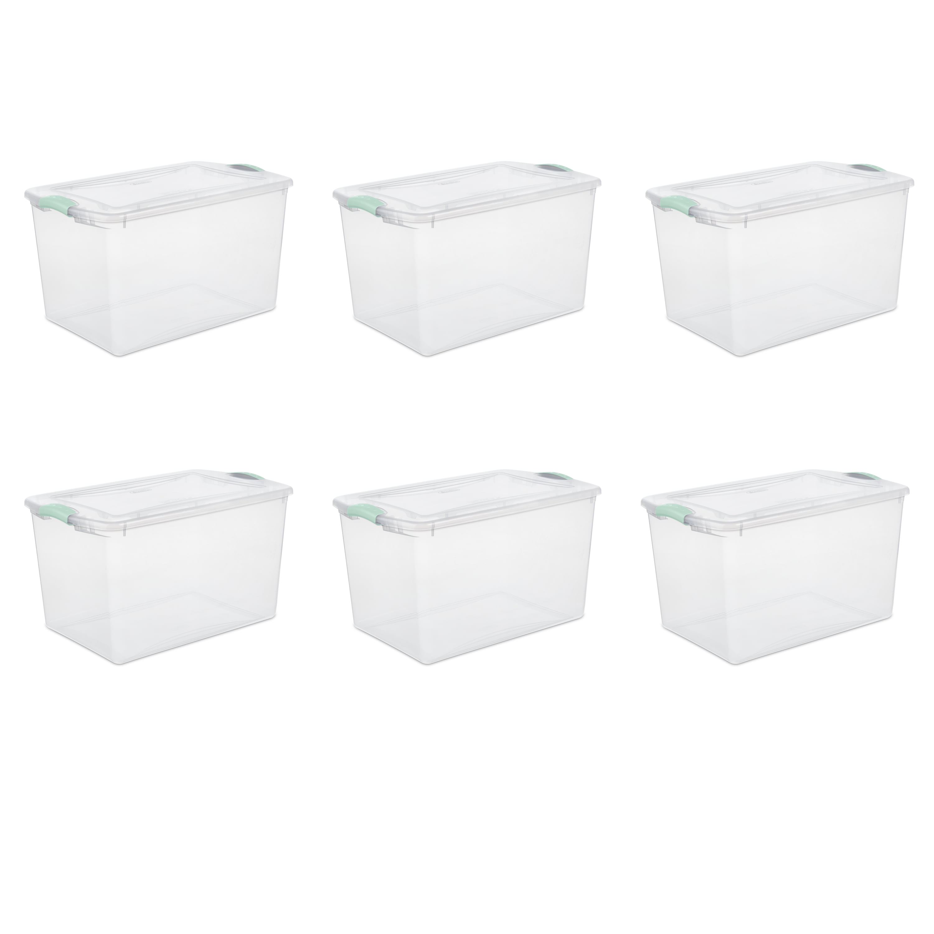 Sterilite 66 Qt. Latch Box Classic Mint Case of 6 - Walmart.com