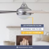 Prominence Home 52" Ashby Pewter Remote Control Ceiling Fan, 5 Blades ...