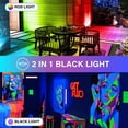 Nieyigj 48W RGB UV LED Black Light Bar with Remote Control Wall Washer ...