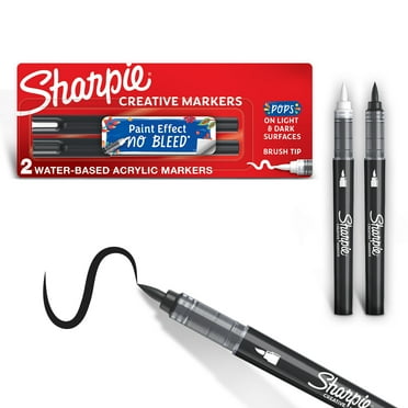 Sharpie Permanent Paint Marker, Fine Point, White, Oil-Based & Quick ...