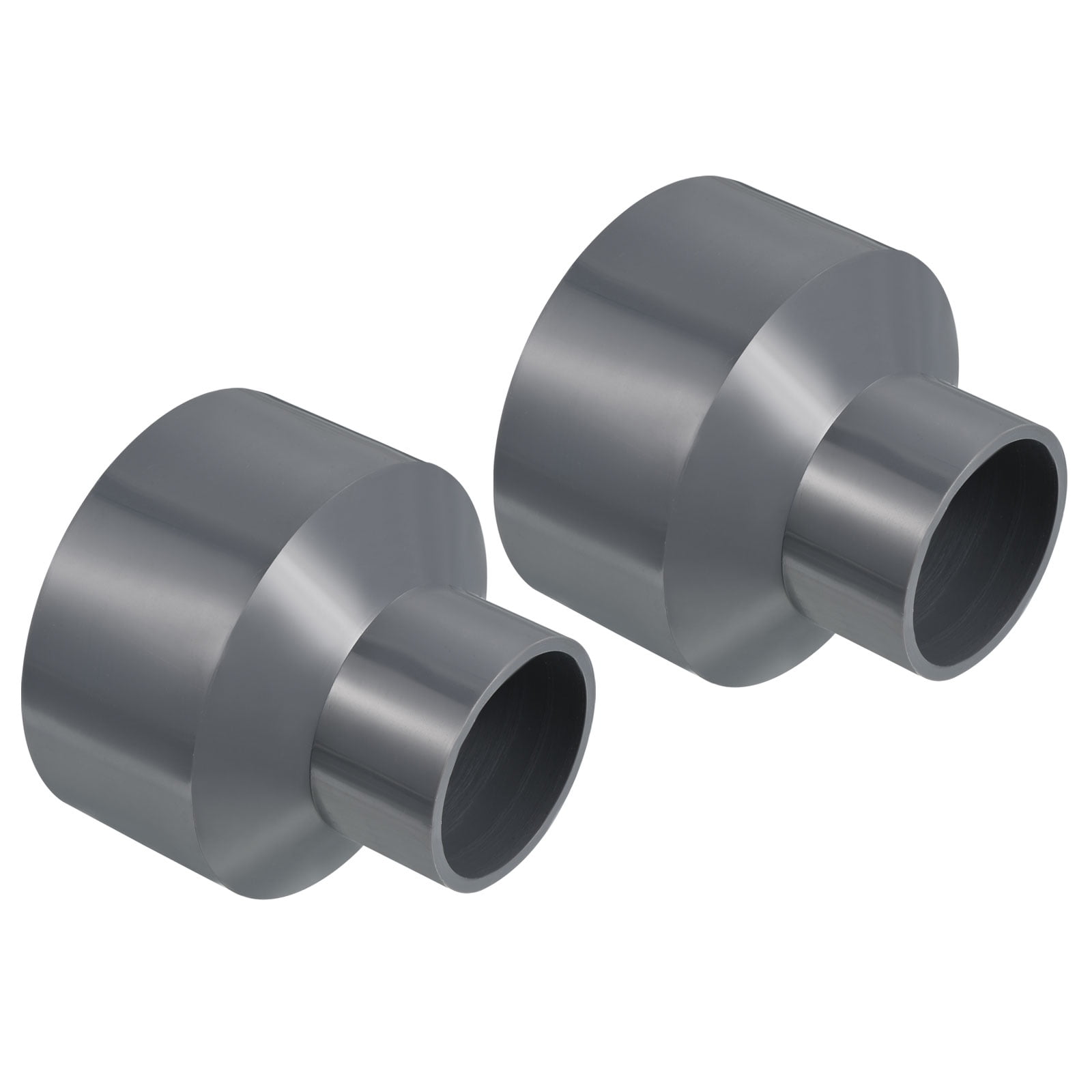 Uxcell 90x50mm PVC Reducer Pipe Fitting Straight Coupling Connector ...