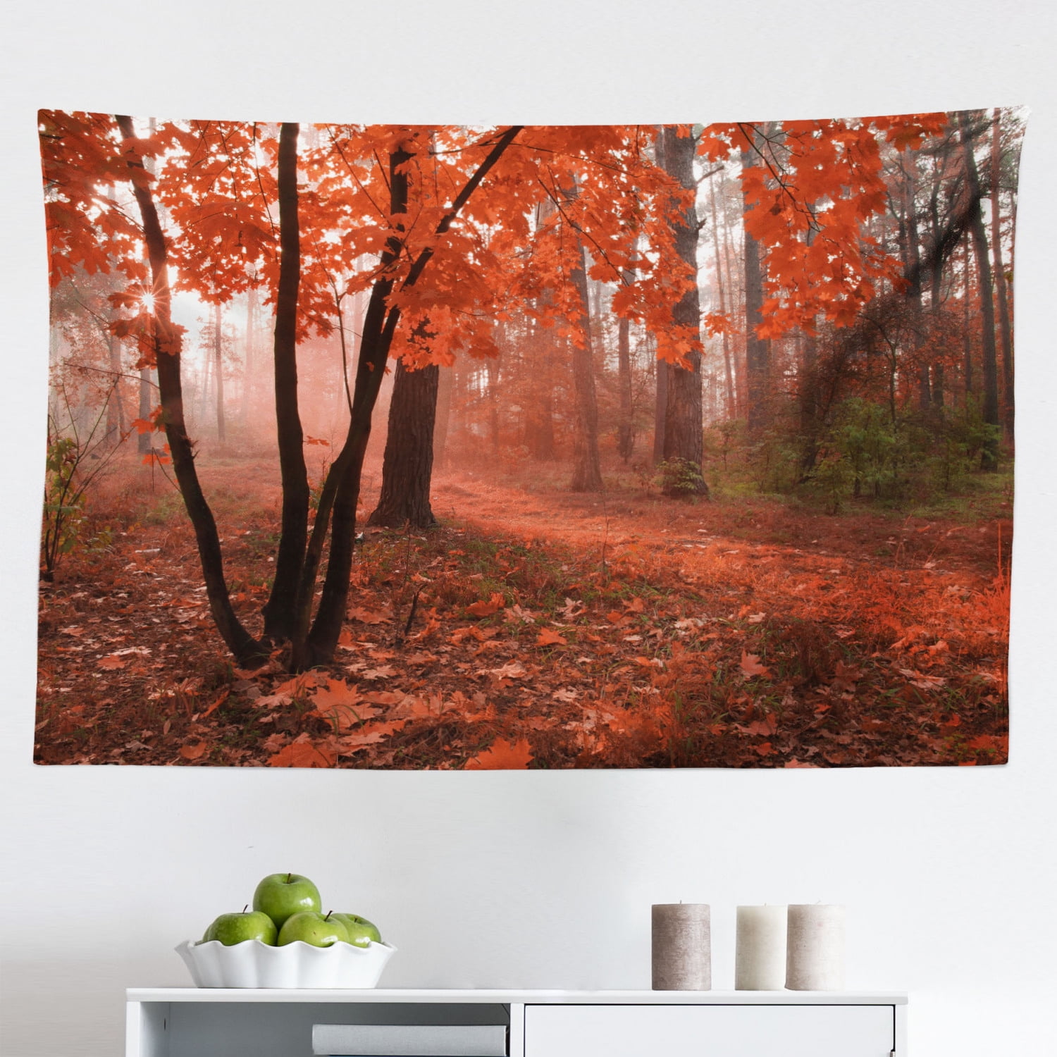 Fall Tapestry, Beech Fall Tree with Tall Bodies Wilderness Rural ...