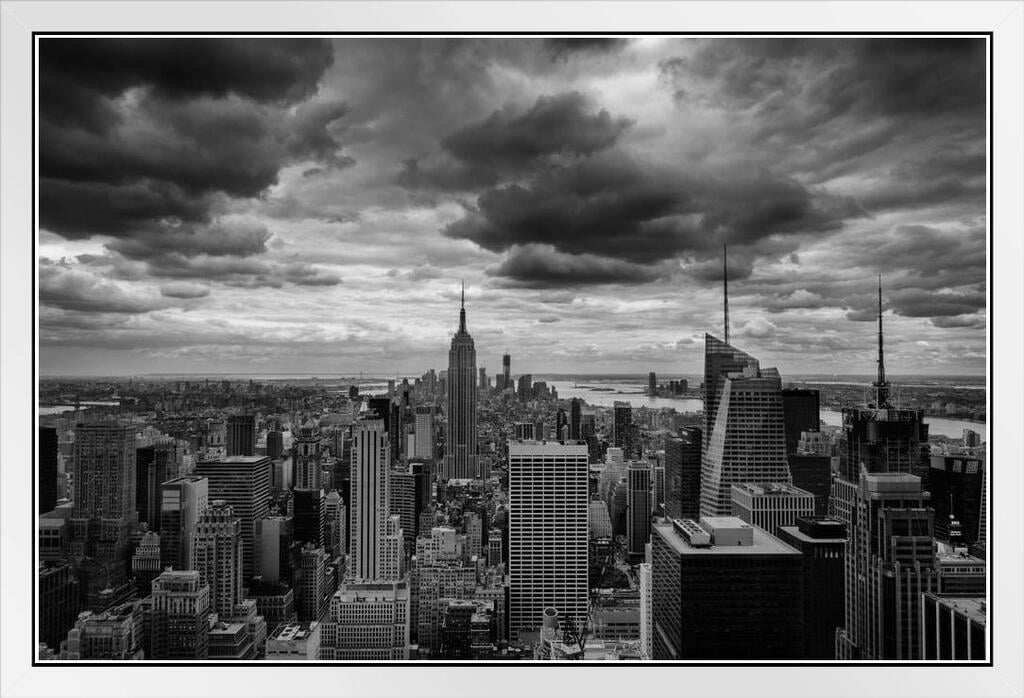 Storm Over Midtown Manhattan New York City NYC Black and White B&W ...