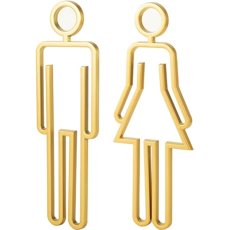 Acrylic Adhesive Backed Men's and Women's Bathroom Sign, Bathroom Door ...
