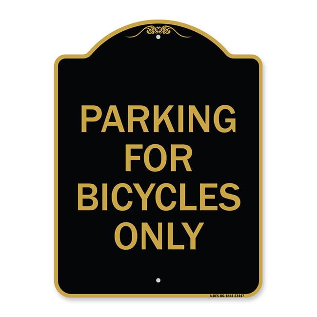 SignMission 18 x 24 in. Designer Series Sign - Parking for Bicycles ...