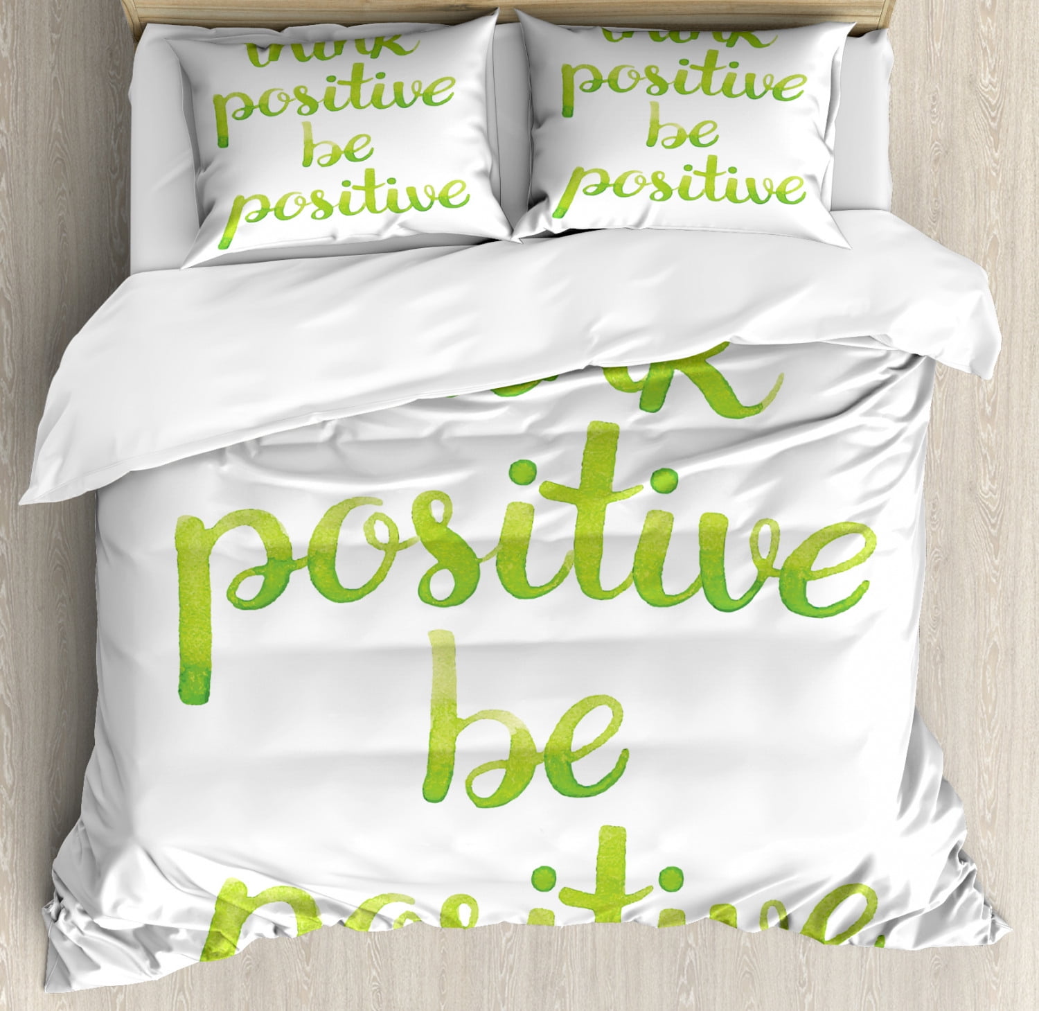 Positive Energy Duvet Cover Set Queen Size, Watercolor Effect ...