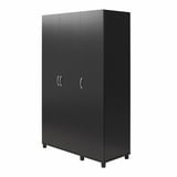 RealRooms Basin 3 Door Wardrobe with Clothing Rod & Adjustable Shelving ...