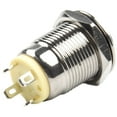 12mm Metal Push Button Switch Power Button Waterproof Flat Led Light